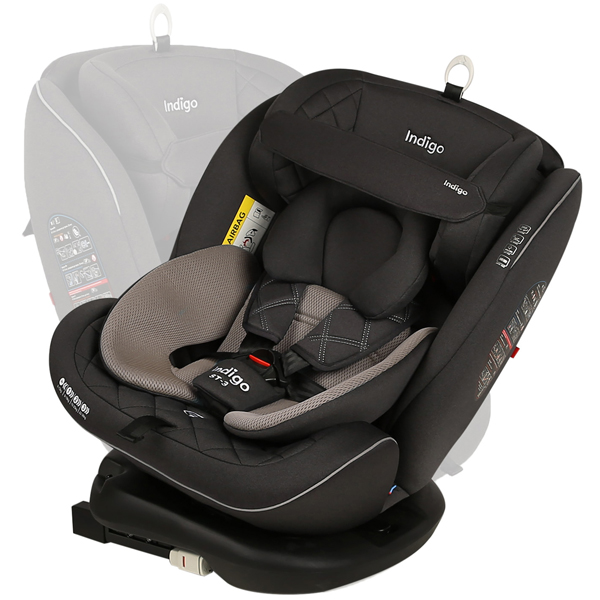Автокресло Indigo Aero Isofix ST-3 группа 0-1-2-3 (0-36 кг) Grey Beige ...
