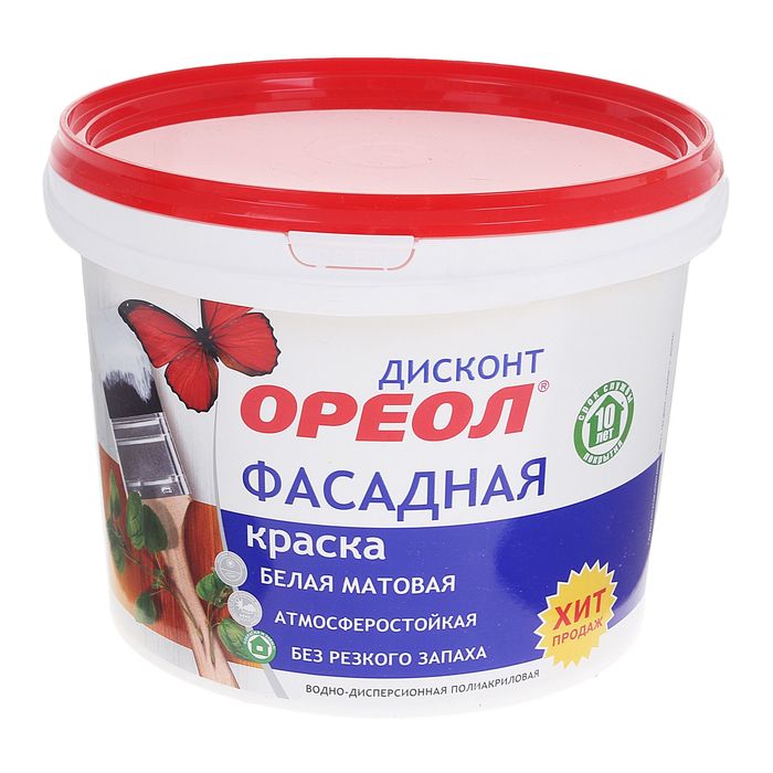 Краска водно-дисперсионная Ореол для наружных работ 3 кг в Алматы ...