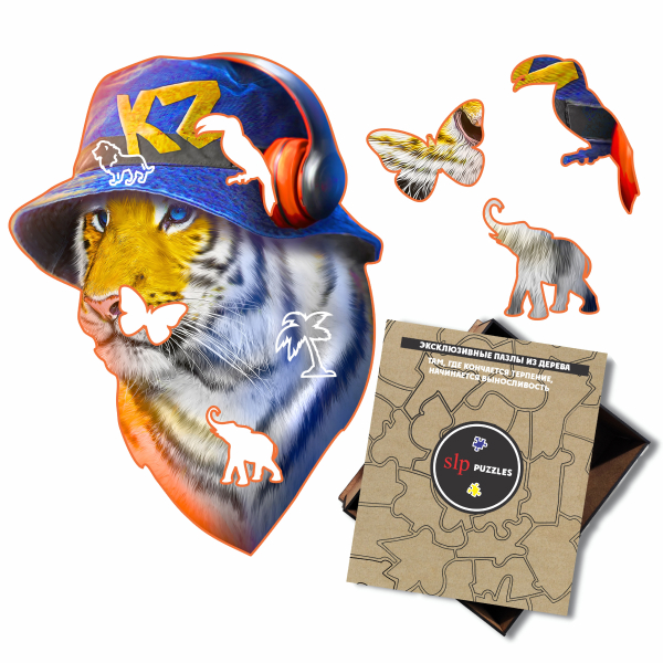 Деревянные пазлы SLP Тигр NFT 30х40см s-animal-04 в Алматы - цены ...