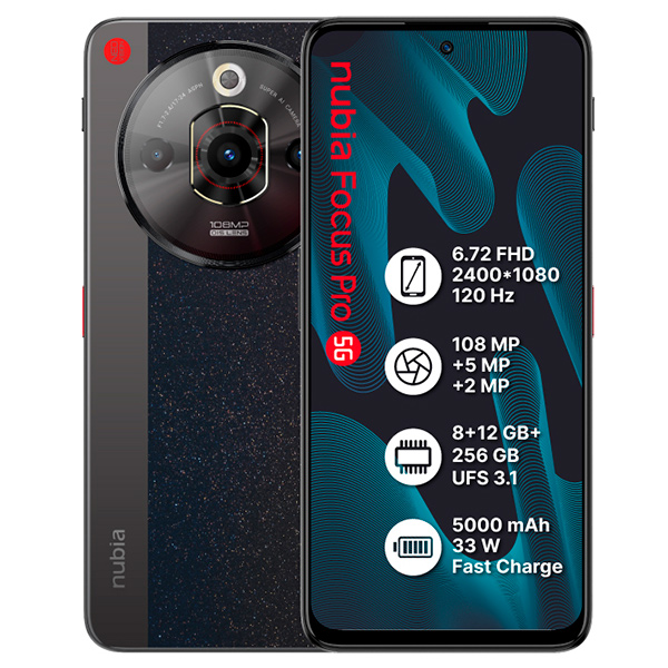 Смартфон Nubia Focus Pro 5G 8/256GB Black в Алматы - цены, купить в ...