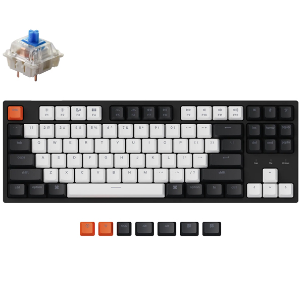 Клавиатура Keychron C1-B2 TKL Blue Switch RGB Gateron G pro Mechanical ...